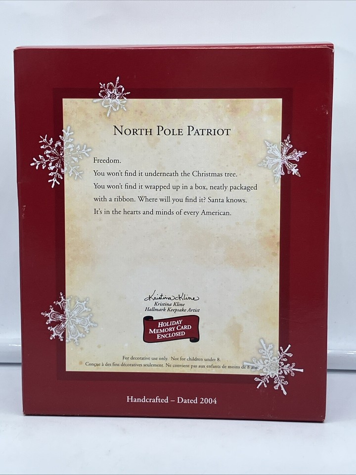 Hallmark Keepsake Ornament North Pole Patriot 2004 w/ Box - FREE ...