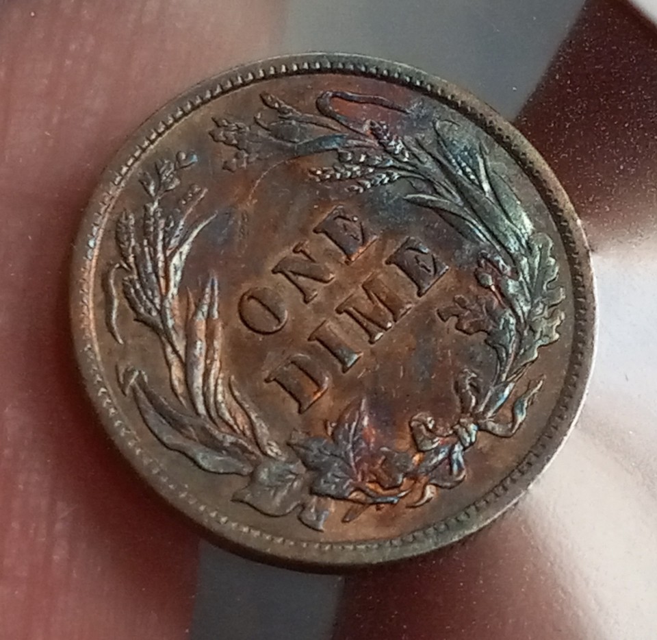 Awesome 1907-P Barber Dime Rainbow Toned BU Gem | eBay