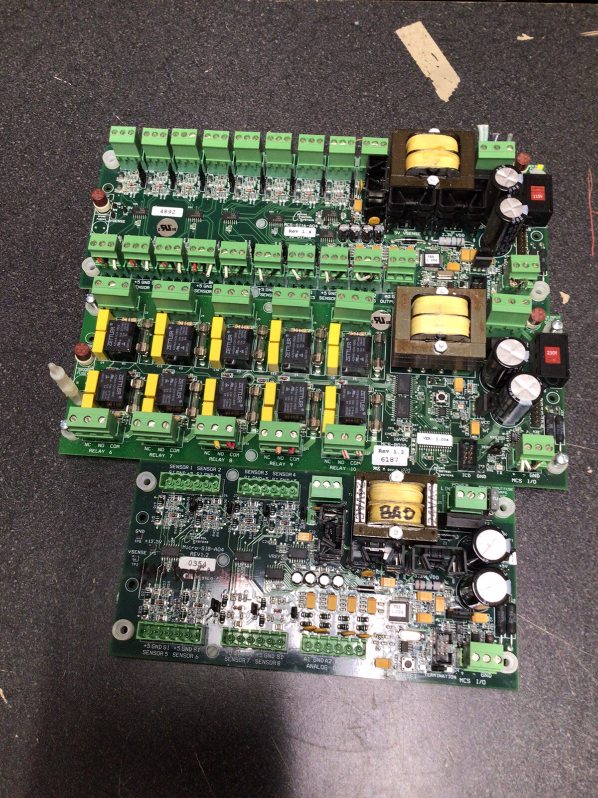Lot Of 3 Circuit Board Control Systems Micro-S18-A04 (2) & MCS-RO10 | eBay