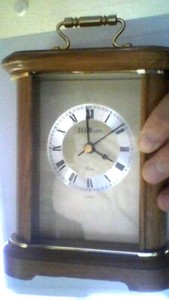 WALTHAM QUARTZ CLOCK REAL OAK WOOD WITH MINUTE HAND | eBay