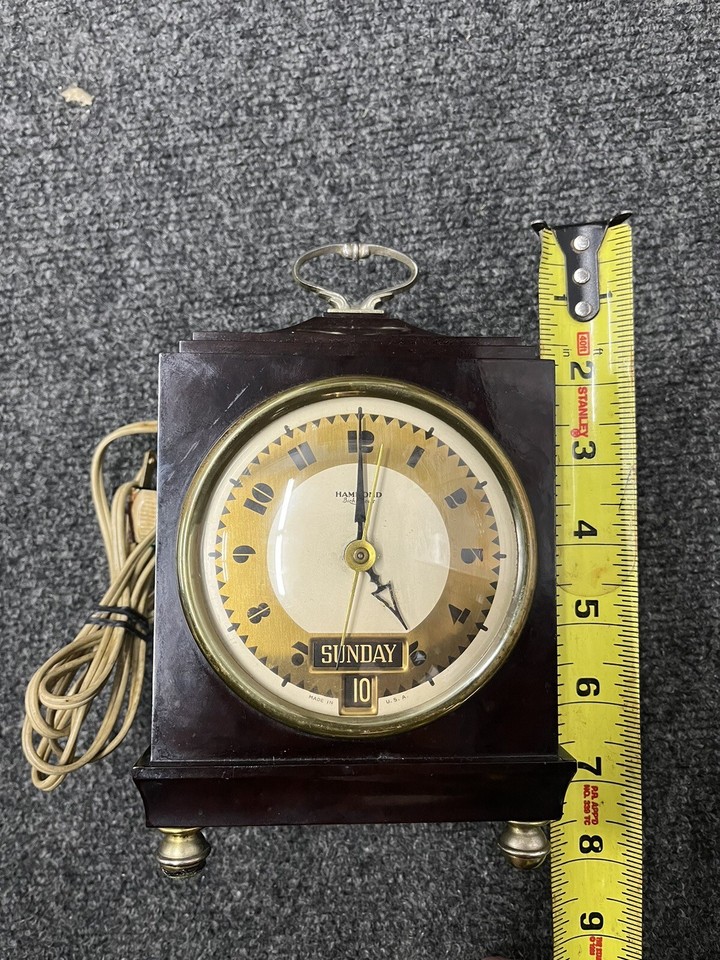 VINTAGE Hammond Bichronous Electric Calendar Clock Type No. BK-1 - As ...