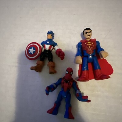 Spider-Man Imaginext Action Figure Captain America & Superman Fisher ...