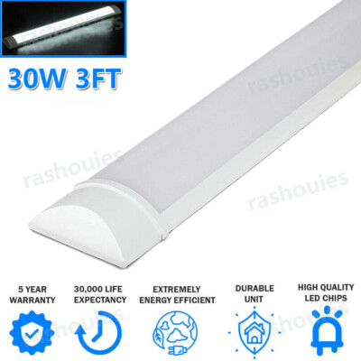 3FT LED Batten Tube Light Shop Light Workbench Garage Ceiling Lamp ...