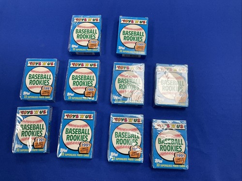 Lot Of 10 1991 Topps Toys "R" Us Baseball Rookies Complete Sealed 33 ...