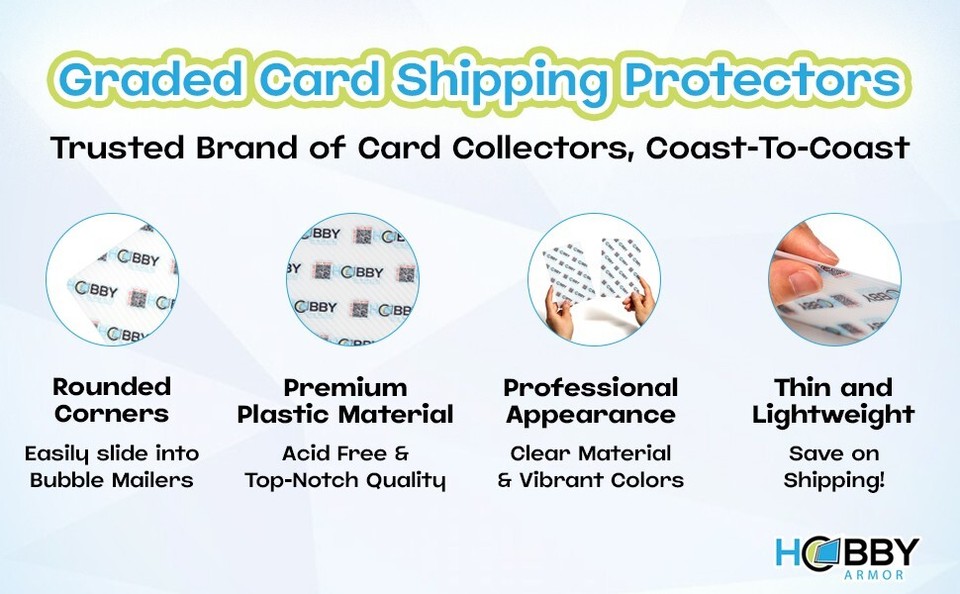 Hobby Armor Sample Pack - Plastic Graded Card Shipping Supplies - 4x6 ...