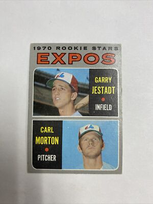 1970 Topps Baseball Garry Jestadt & Carl Morton Montreal Expos Rookie ...