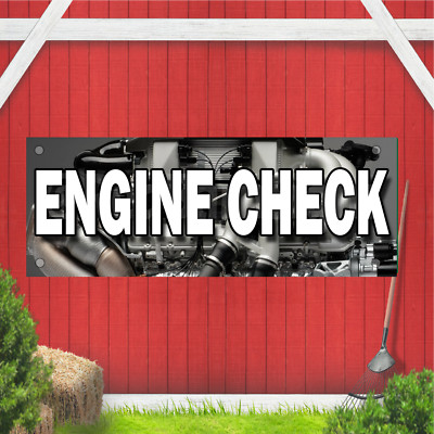 Engine Check Indoor Outdoor Vinyl Banner Design | eBay
