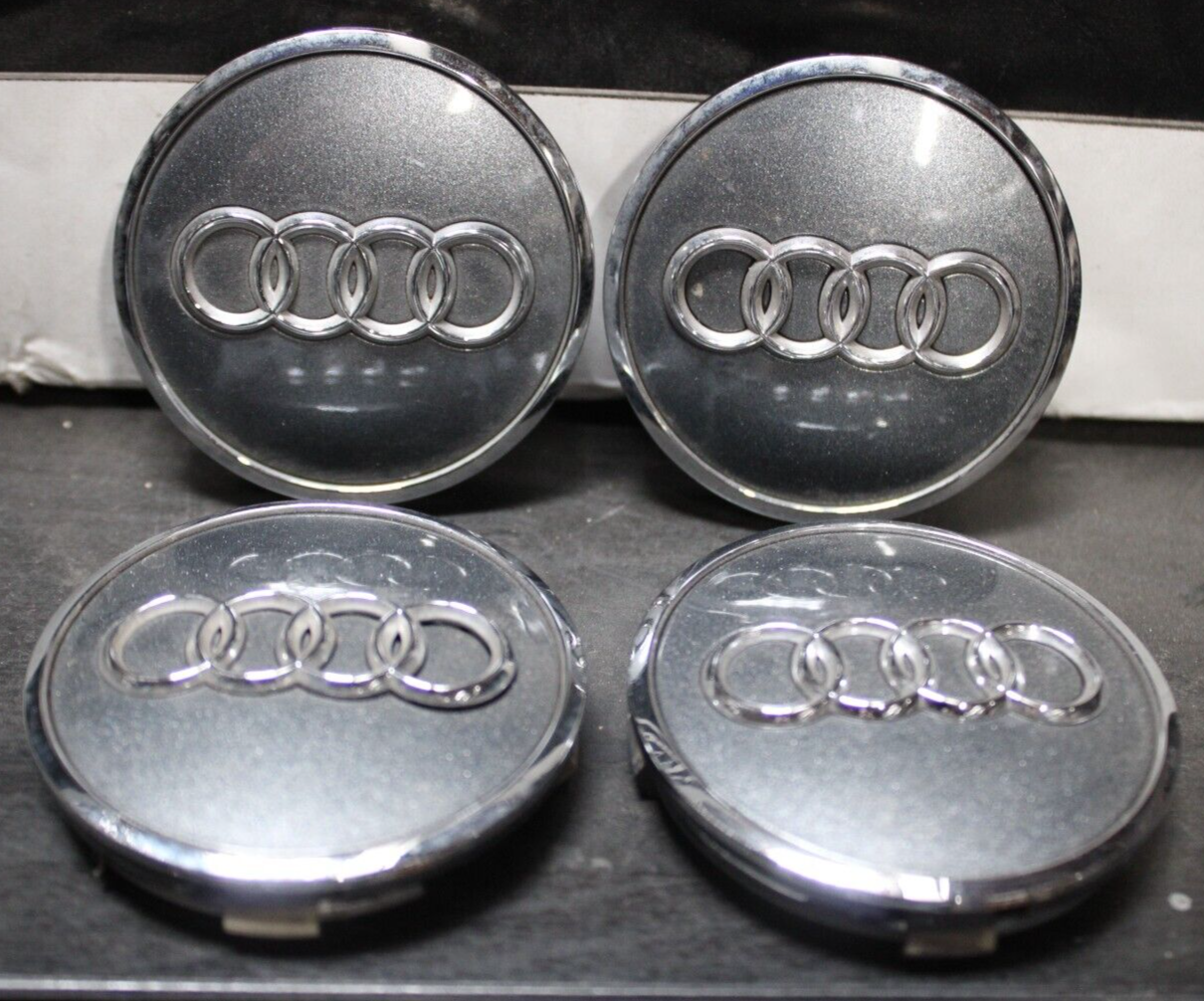 set (4) 16-23 Audi OEM Center Hub Cap CHARCOAL 8W0601170 4M0601170JG3 ...