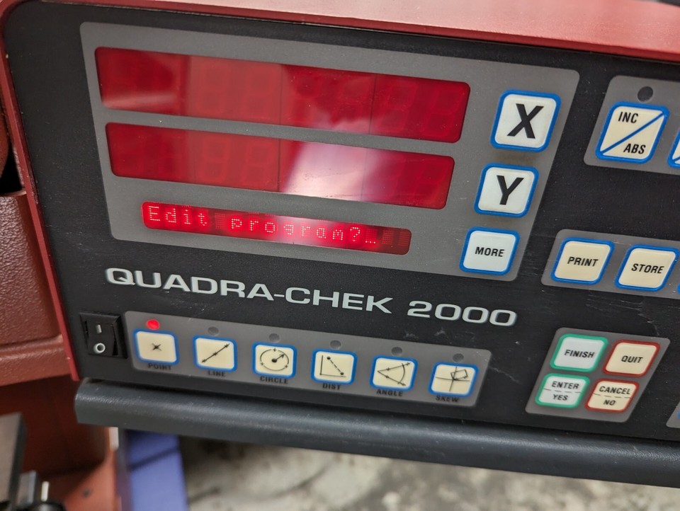 STARRETT SIGMA VB300 OPTICAL COMPARATOR, 12" GLASS, QUADRA-CHEK 2000 ...