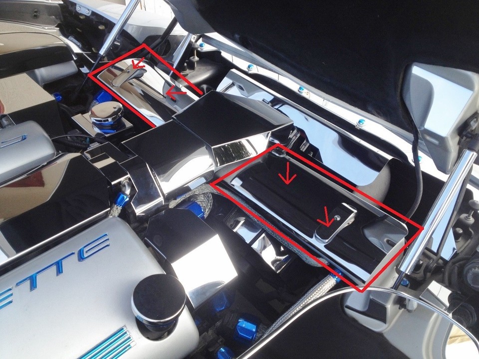 Corvette C5 RADIATOR SHROUD COVER Polished Stainless 4pc 1997-2004 ...