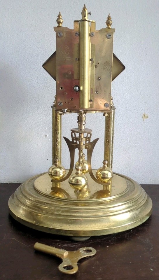 Vintage 1951 WORKING Kundo German Anniversary Clock KEY , GLASS ...