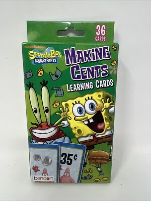 SpongeBob SquarePants Making Cents Learning Cards 36 Cards count | eBay