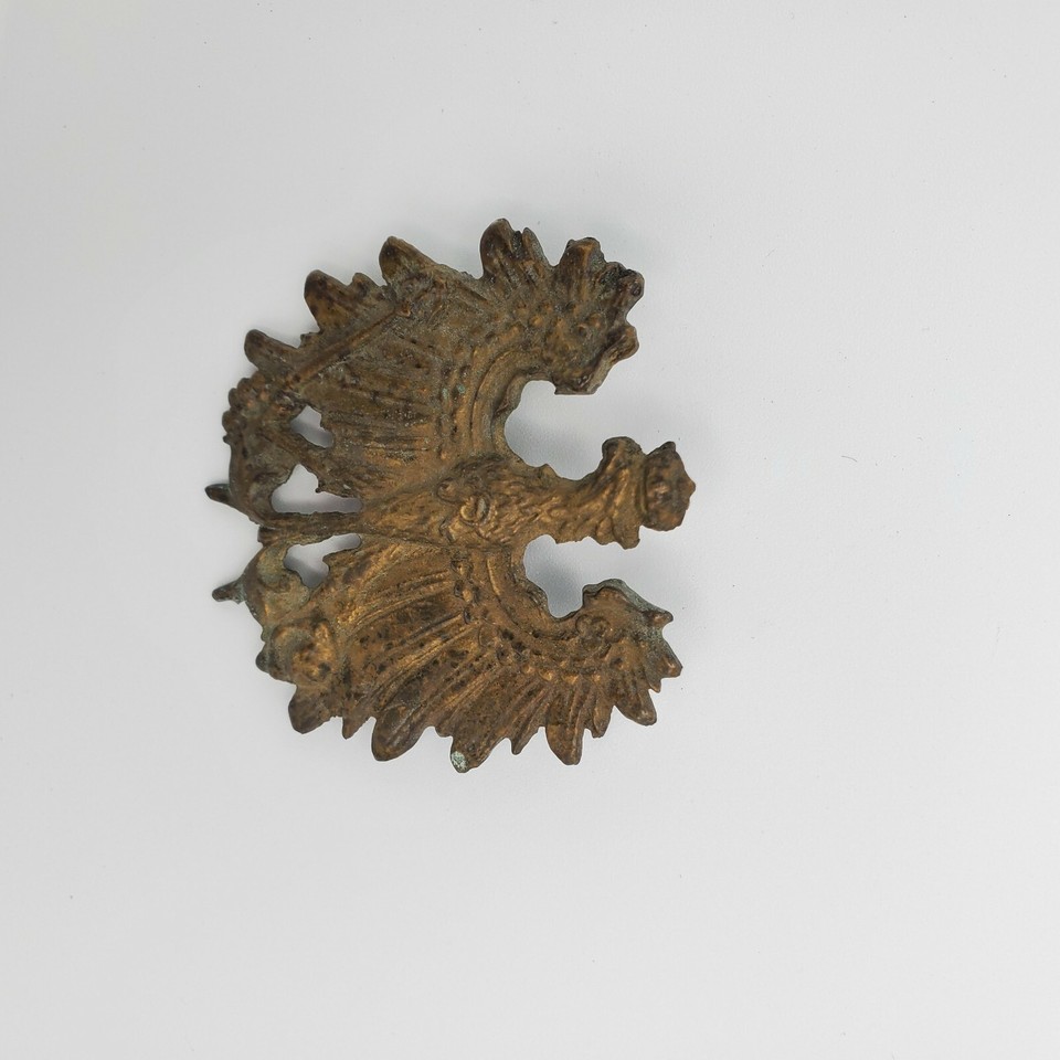 Original WWI WW1 German Royal Eagle Prussian cast bronze metal symbol ...