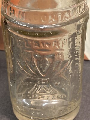 Vintage Glass Bottle Delaware Punch Detailed Clear Glass Bottle Retro ...