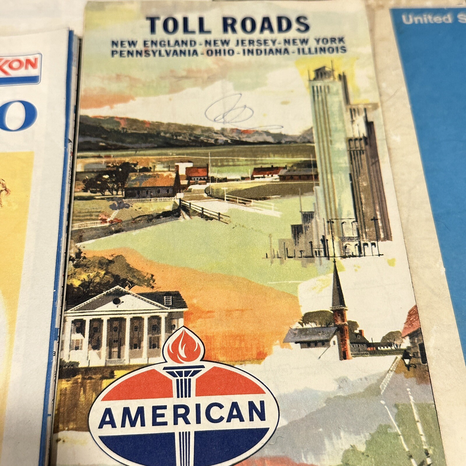 Vintage Map Lot (7) Gas Oil Company 1970s Road Maps Exxon American ...