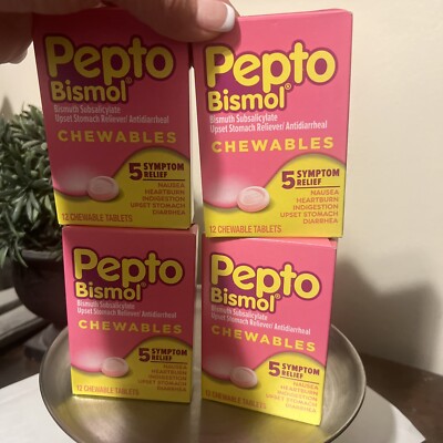 Pepto-Bismol Chewables Regular 48 tabs By Pepto-Bismol 301490326428| eBay