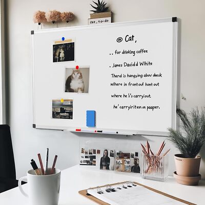 Magnetic Surface Dry Erase Board 36 x 24 Inch White Board for Home ...