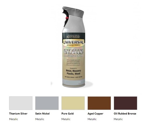 Rust-Oleum Universal All Surface Metallic Spray Paint - All Colours ...