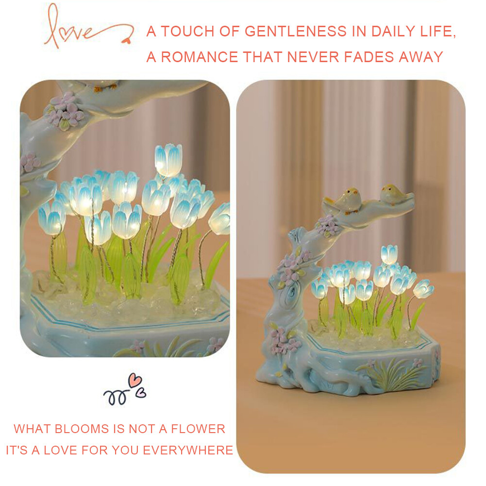 LED Tulip Lamp Artificial Flower Night Light (Blue Finished Product) | eBay