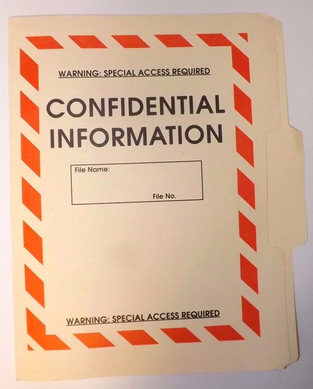 Confidential Folder NRO DOD FBI DIA NSA CIA MI6 NSC NCIC ONI DCI POLICE ...