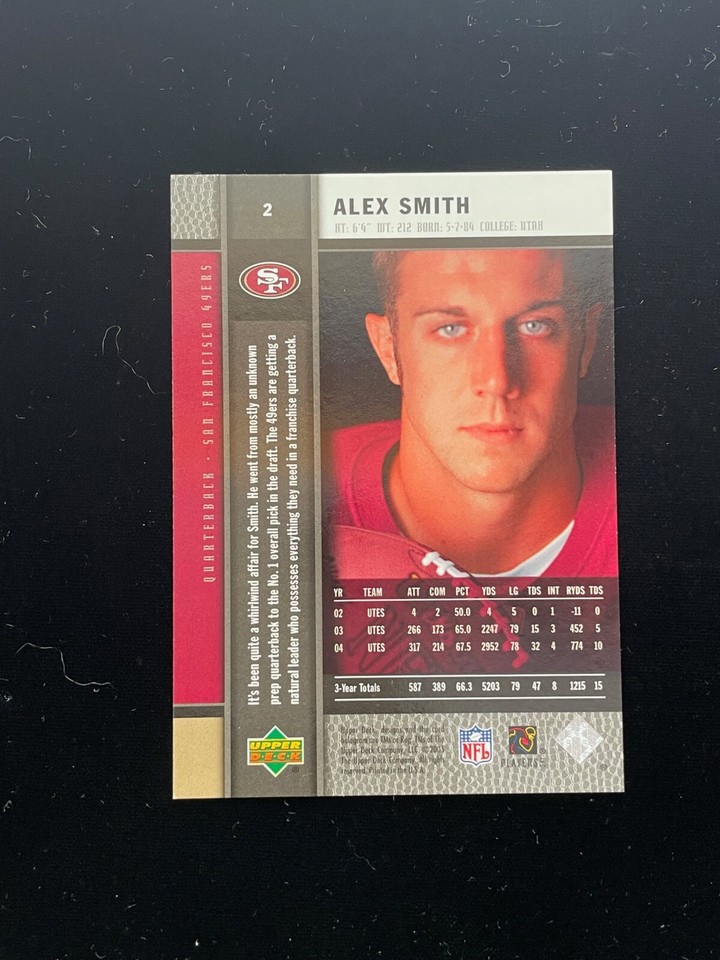 2005 Upper Deck Rookie Premiere #2 Alex Smith Football Card | eBay
