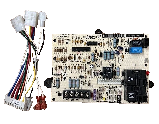 HK42FZ034 GUARANTEED WORKING TESTED Furnace Control Board WIRE HARNESS ...