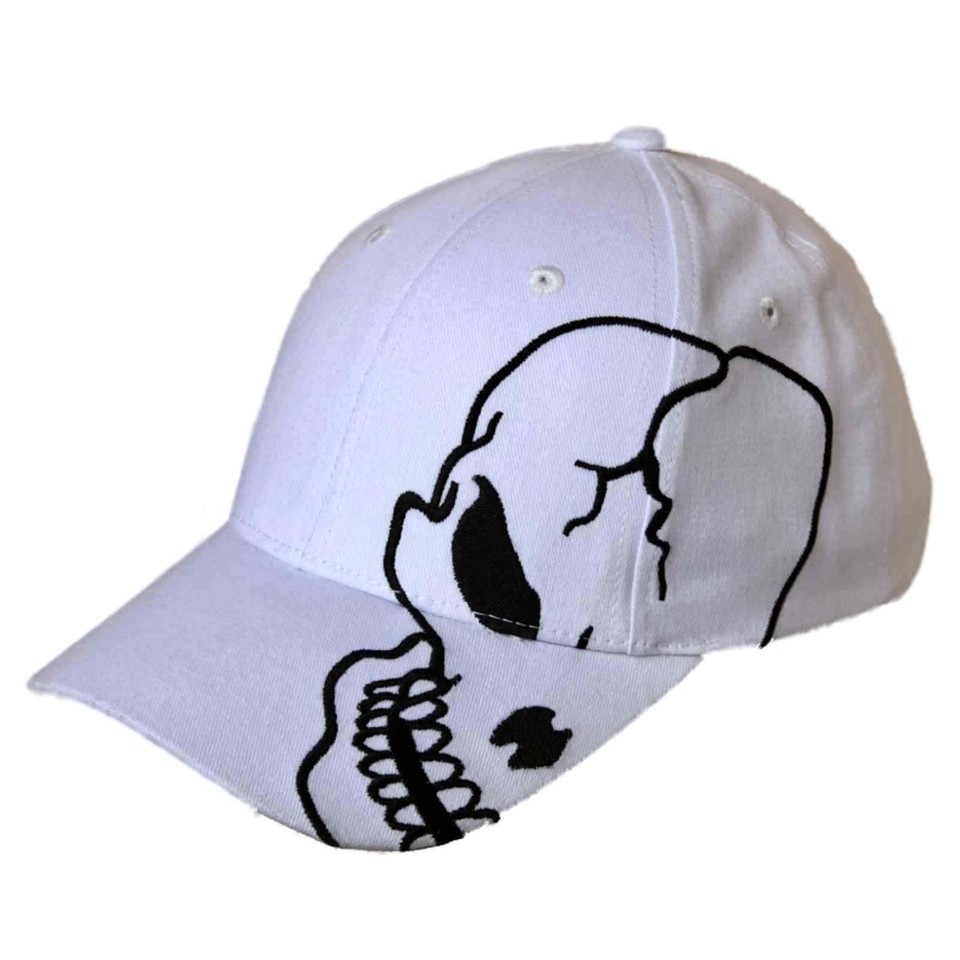 Skull Skeleton Skateboard Biker Motorcycle Military Goth Baseball Ball ...