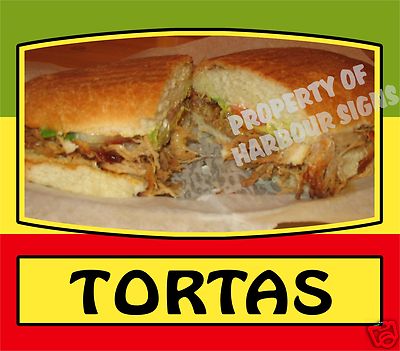 Tortas Decal 14" Mexican Latino Food Truck Restaurant Concession Vinyl ...