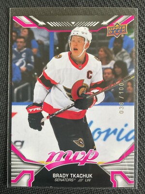Brady Tkachuk 2022-23 Upper Deck MVP Magenta Parallel SP Card #036/100 ...