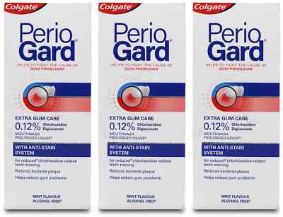 Colgate PerioGard Extra Gum Care Mouthwash 300ml X 3 | eBay UK