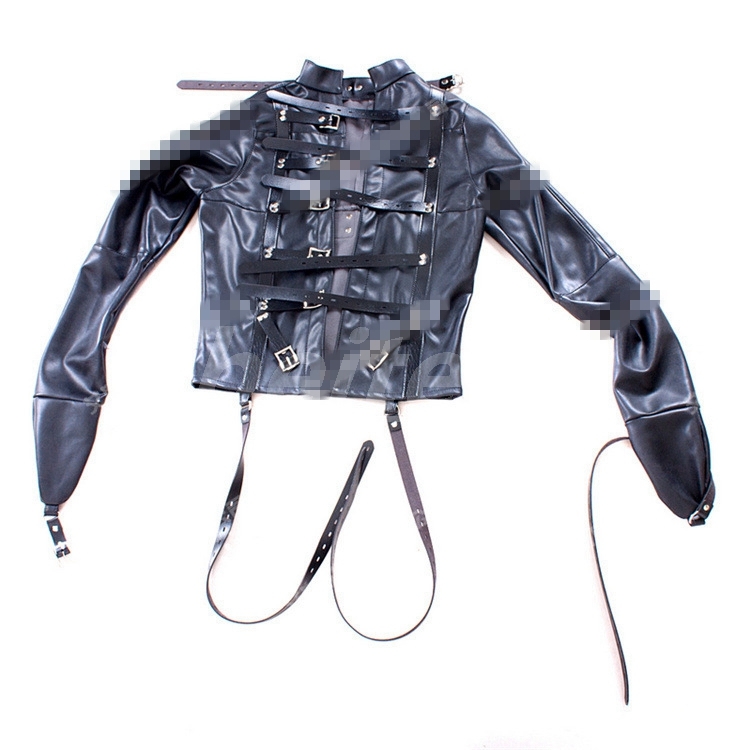 Black Straight Jacket Costume Generic Adult Straight Jacket Costume In