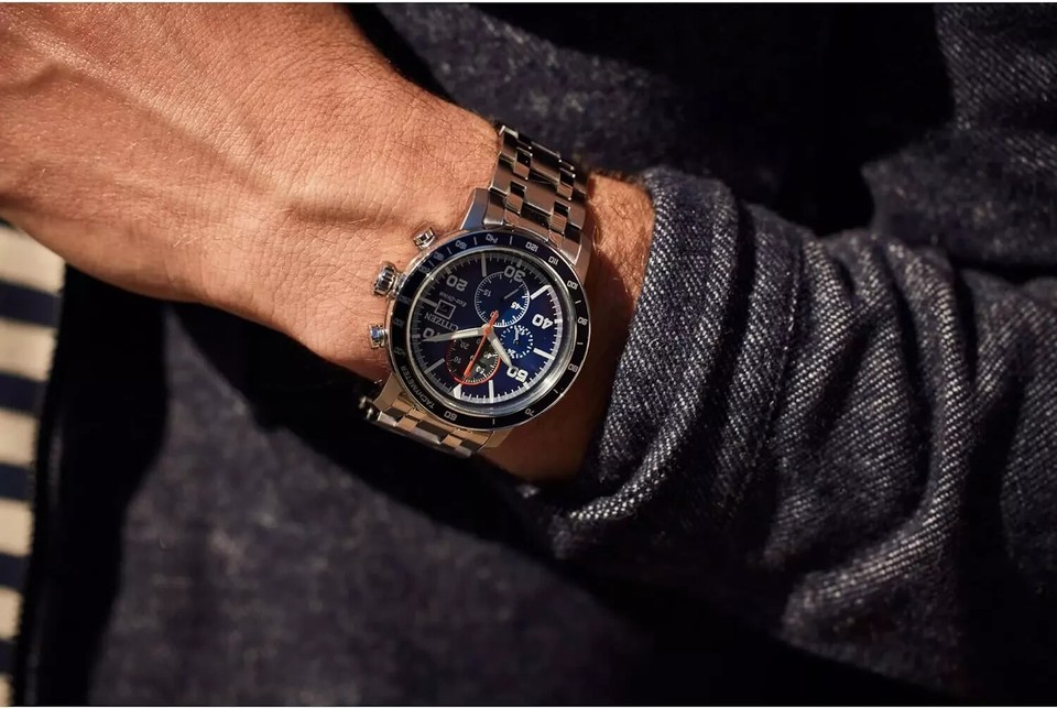 Citizen CA0850-59L Brycen Chronograph Tachymeter Eco-Drive Blue Dial ...