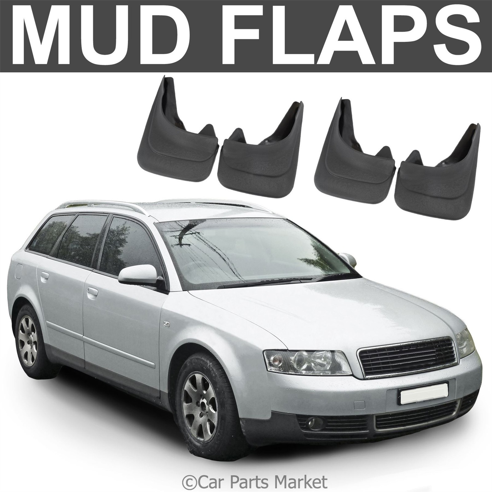 Mud Flaps Splash guard for Audi A4 mudguard set of 4x front and rear | eBay