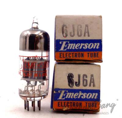 2 Emerson 6J6A/ECC91/6Н15П VHF Double Triode Audio Vacuum Tube Valve ...
