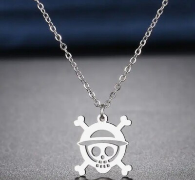 One Piece Luffy Skeleton Anime Charm Necklace NWT Stainless Steel | eBay