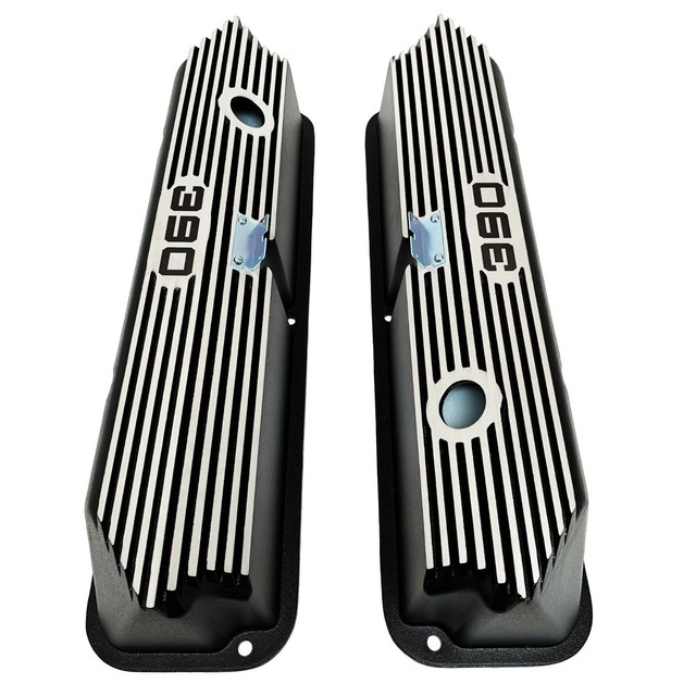 Ford FE 390 American Eagle Outline Tall Valve Covers Polished - Ansen ...