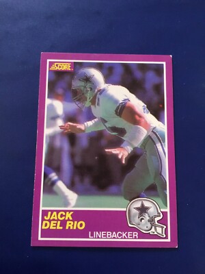 1989 Score # 351S JACK DEL RIO Dallas Cowboys Great Card ! | eBay