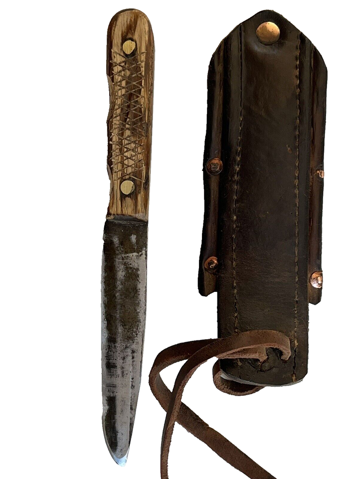 Vintage Custom Mountain Man Knife, High Carbon Blade Pig Sticker ...