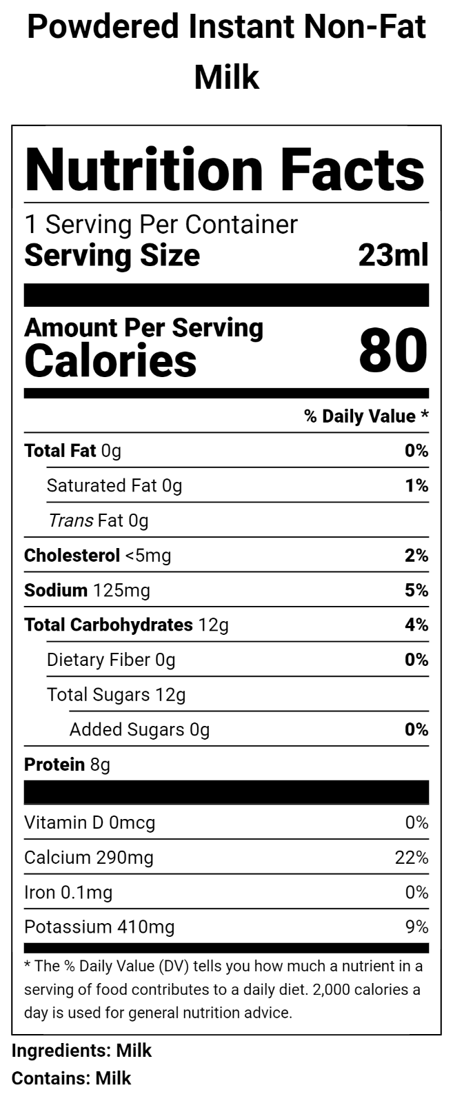 Bulk Milk, Powdered Non-Fat-4 Gallon Bucket-Long-Term Storage-16# 64 ...