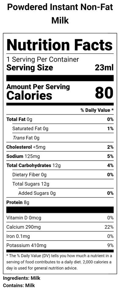 Bulk Milk, Powdered Non-Fat-4 Gallon Bucket-Long-Term Storage-16# 64 ...