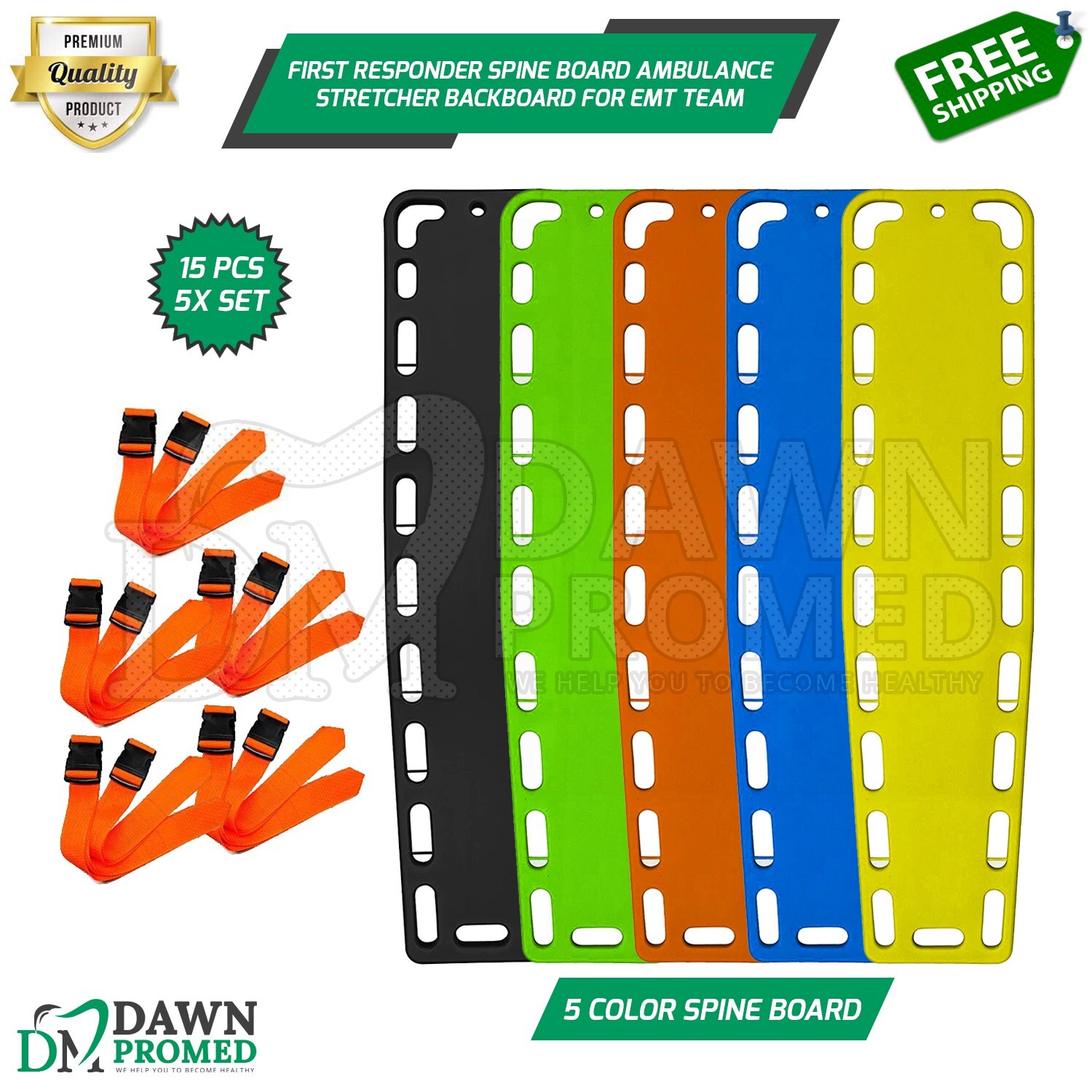 First Responder Spine Board Ambulance Stretcher Backboard For EMT Teams ...