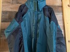 Bass Pro Shops Rain Jacket Mens Large VTG Green Black Hood Zip Pockets ...