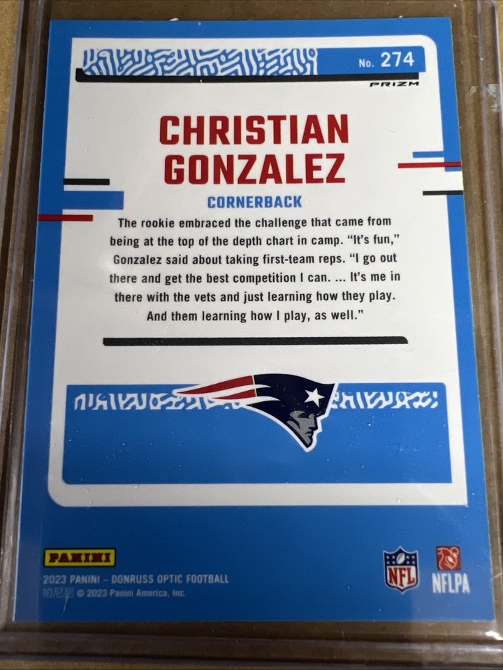 2023 Panini RATED ROOKIE CHRISTIAN GONZALES CARD NUMBER 274 | eBay