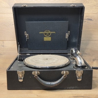 Vintage Columbia Grafonola Phonograph Hand Crank Portable Model 125 | eBay