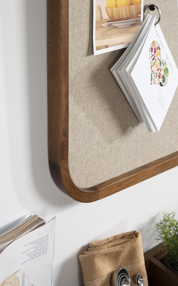 Hutton Transitional Pinboard, 20 x 30, Rustic Brown, Radius Rectangle ...