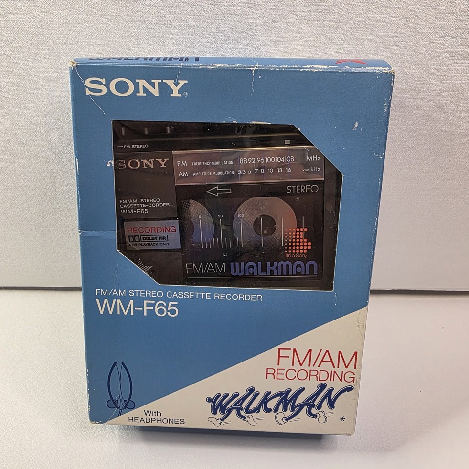 Sony WM-F65 Walkman W/BOX SUPER RARE, Cassette Player NOT Working W ...