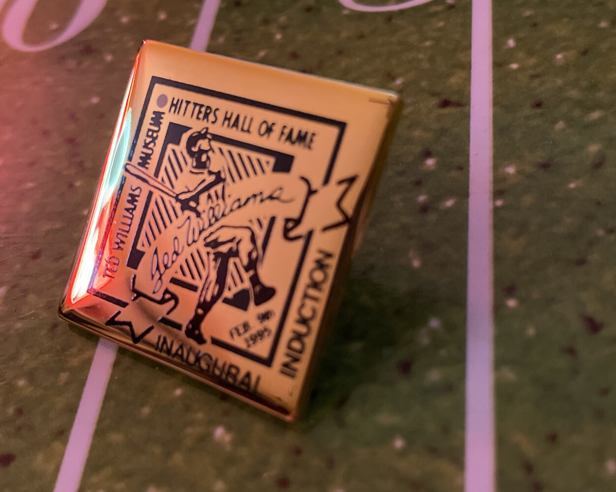 1995 Ted Williams Museum Inaugural Hitters Hall Of Fame Pin Belfour Pin ...