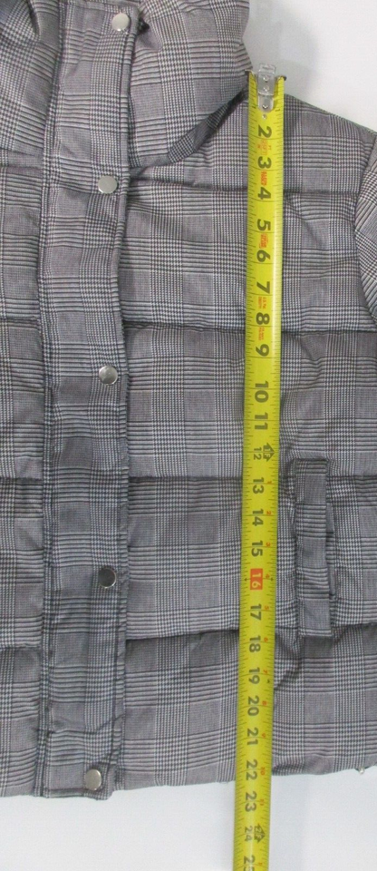 Sebby Women's Black /White Plaid puff short SP9119 Jacket Size M | eBay