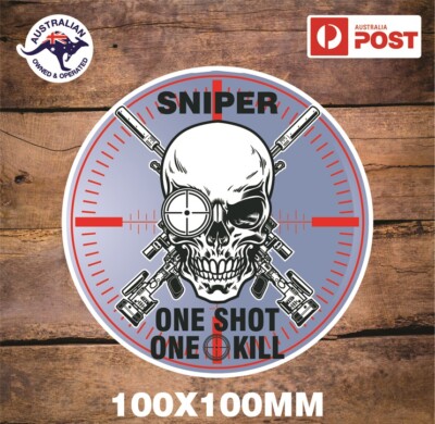 SNIPER ONE SHOT ONE KILL STICKER DECAL | eBay
