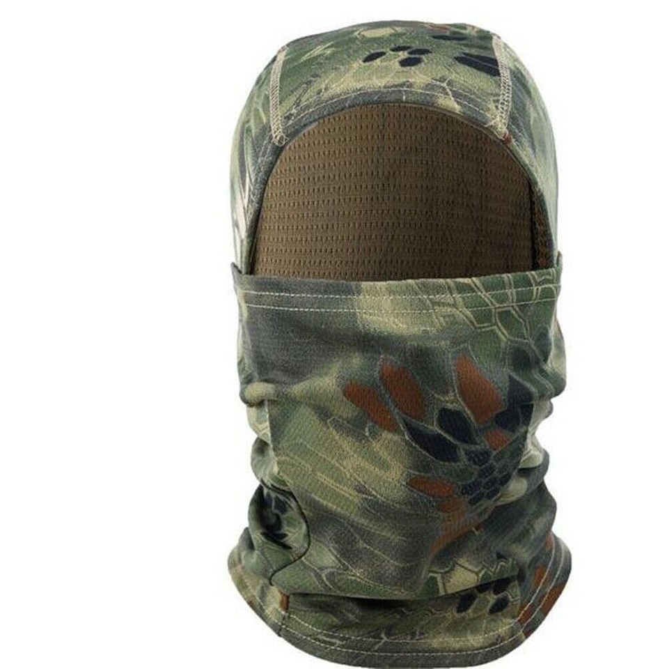 Balaclava Face Mask Jungle Green Snake Military Hunt Outdoors Hiking ...